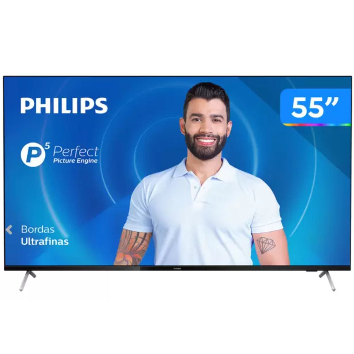 Smart TV 4K 55” Philips 55PUG7625/78 - Wi-Fi Bluetooth HDR10+ 3 HDMI 2 ...