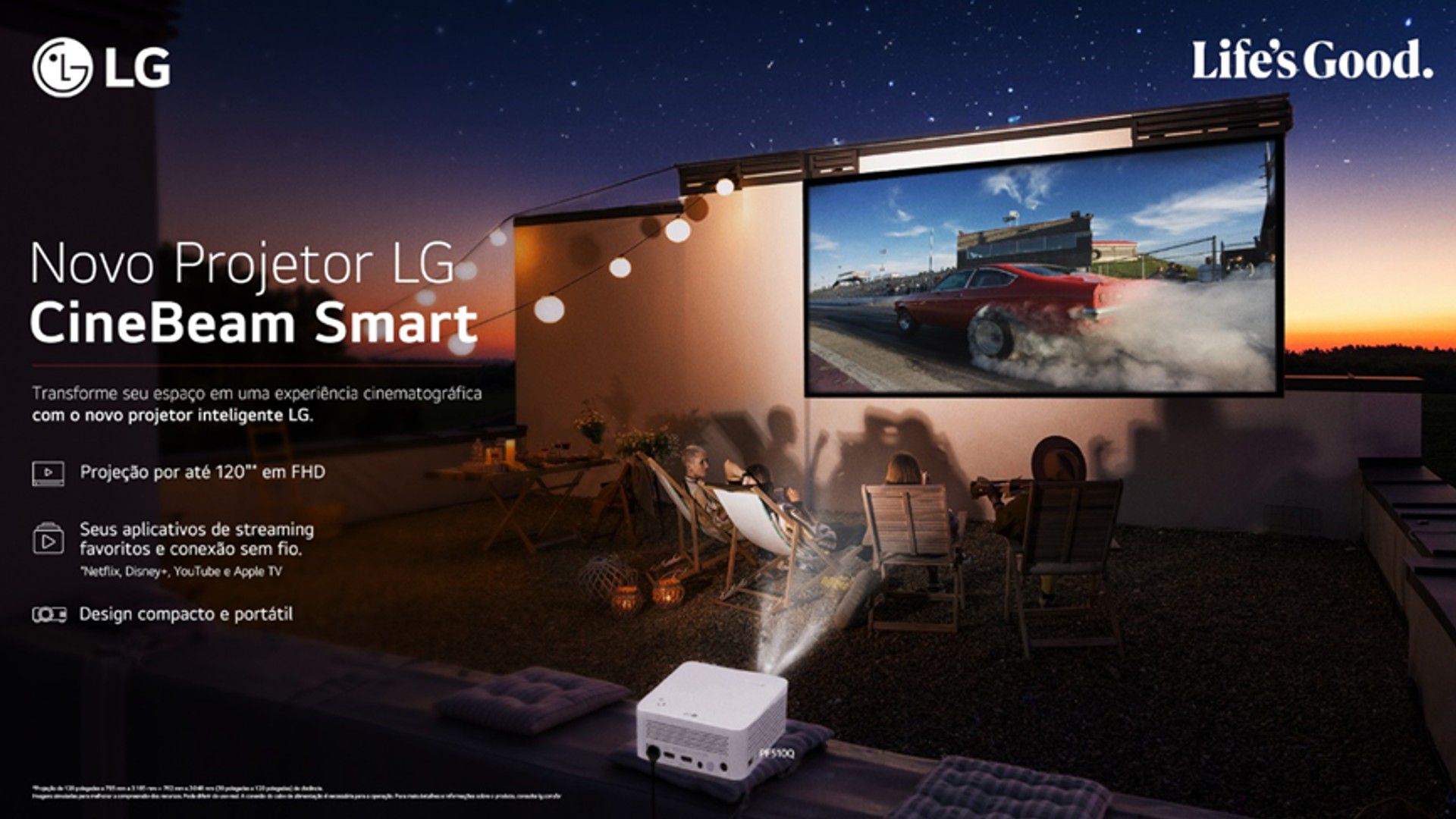 LG lança projetor CineBeam Smart no Brasil com até 120 polegadas e ...