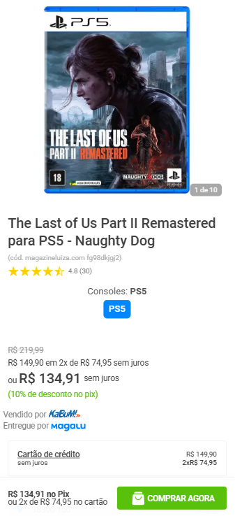 The Last of Us Part II Remastered para PS5 - Naughty Dog - Canaltech Ofertas