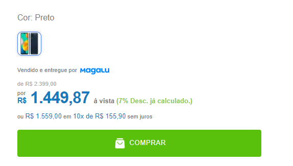 Smartphone Samsung Galaxy M32 128GB Preto - 4G 6GB RAM Tela 6,4” Câm. Quádrupla + 20MP ...