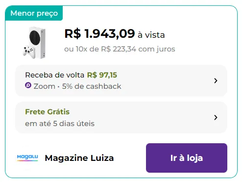 Console Xbox Series S 500GB + Controle Sem Fio - Branco [CASHBACK ZOOM ...