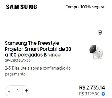 Samsung The Freestyle Projetor Smart Portátil, de 30 a 100 polegadas Branco [CUPOM] - Canaltech ...
