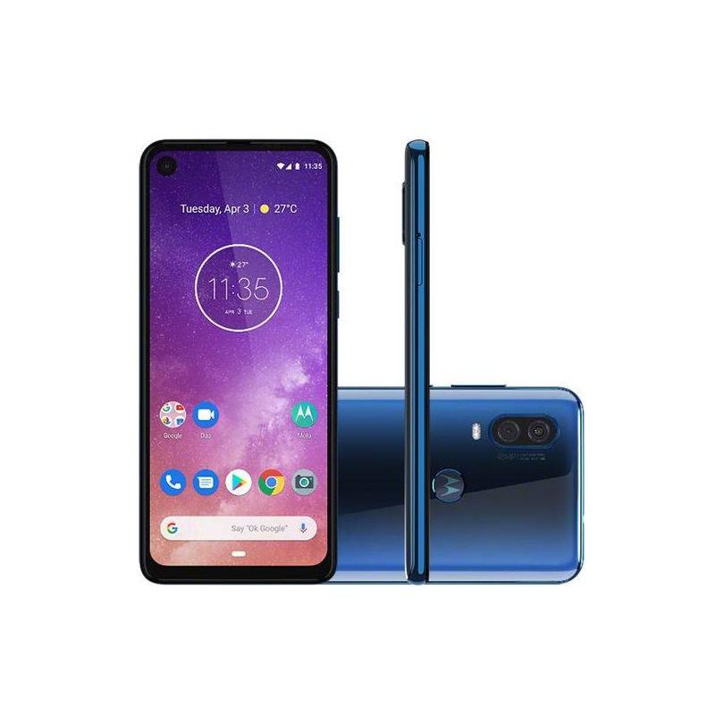 Smartphone Motorola One Vision 128GB Azul Safira 3687 - Canaltech Ofertas