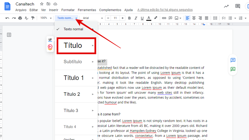 Como criar um índice com hiperlink no Google Docs - Canaltech