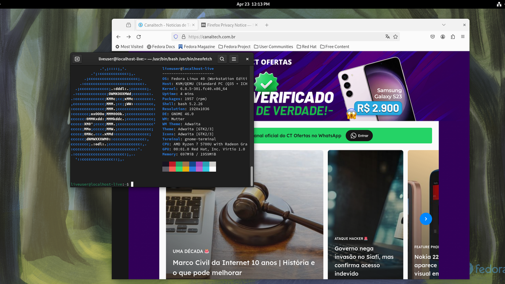 Fedora 40 é lançado com GNOME 46 e novidades no Arquivos - Canaltech