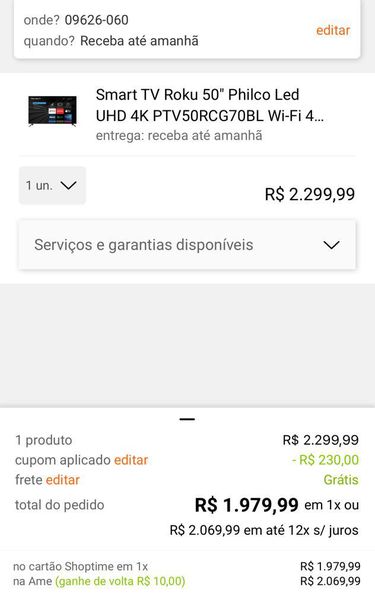 Smart TV Roku 50" Philco Led UHD 4K PTV50RCG70BL Wi-Fi 4 HDMI 2 USB e ...