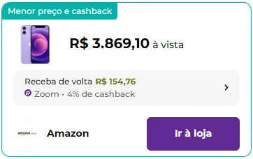 Apple iPhone 12 (64 GB) - Roxo [CASHBACK ZOOM] - Canaltech Ofertas