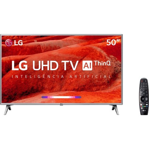 Smart TV LED 50" LG 50UM7510PSB Ultra HD Thinq AI Conversor Digital Integrado Wi-Fi 4 HDMI 2 USB ...