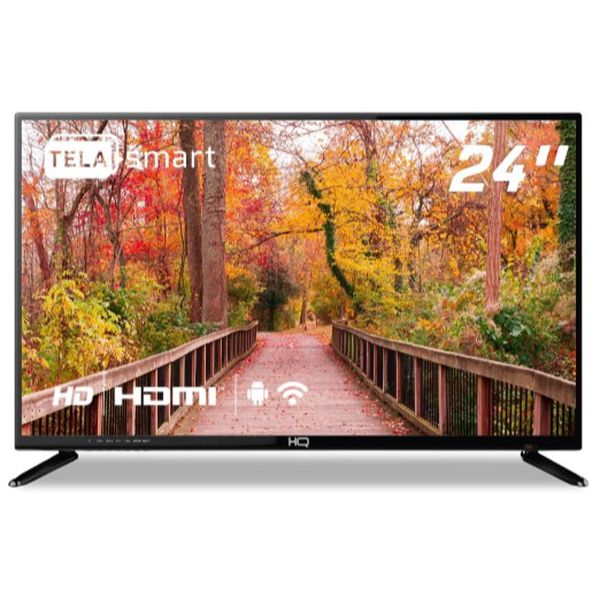 Smart TV LED 24 hq 2 hdmi 2 USB wi-fi Android 11 e Processador Quad ...