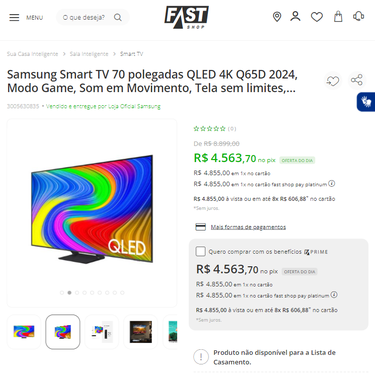 LANÇAMENTO | Samsung Smart TV 70 polegadas QLED 4K Q65D 2024, Modo Game ...