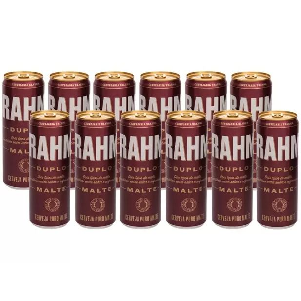 Cerveja Brahma Duplo Malte Puro Malte - 12 Unidades Lata 350ml 154130 ...