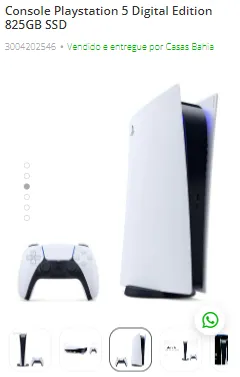 Console Playstation 5 Digital Edition 825GB SSD - Canaltech Ofertas