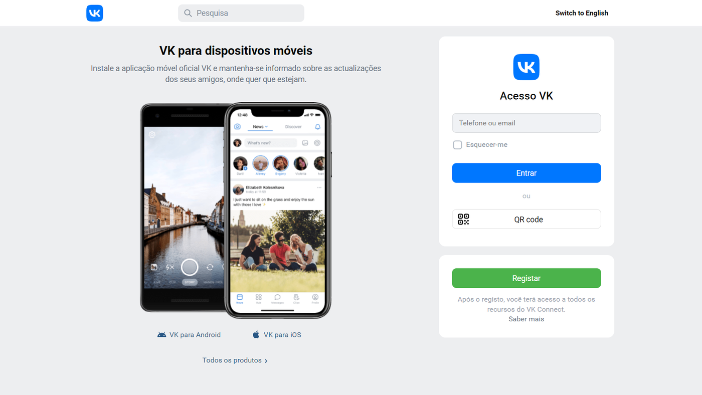 VK | "Facebook Russo" está de volta à App Store - Canaltech