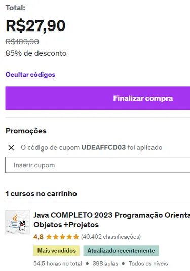 Curso Java Completo 2023 Programação Orientada A Objetos Projetos 6422