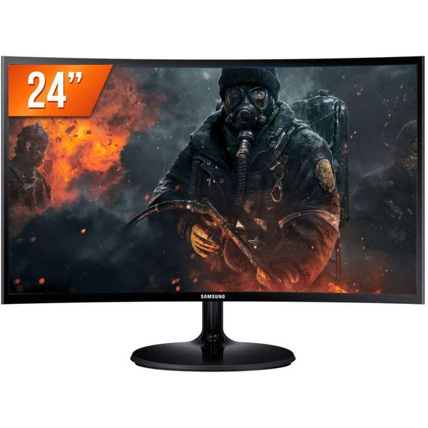 Monitor Samsung LED 23.5" Widescreen Curvo, Full HD, HDMI/VGA, FreeSync ...