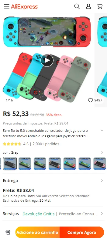 Gamepad Sem Fio Bt 5 0 [internacional] Canaltech Ofertas