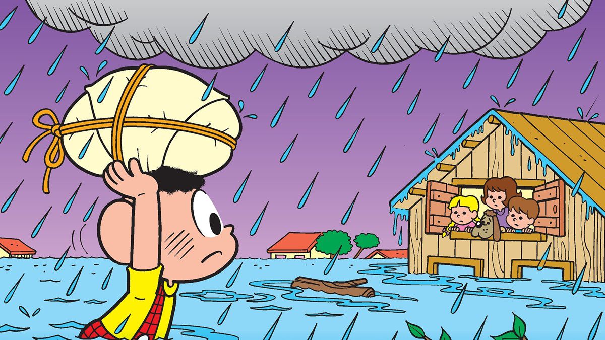 Turma da Mônica “quebra regra” e Cascão entra na água para ajudar ...