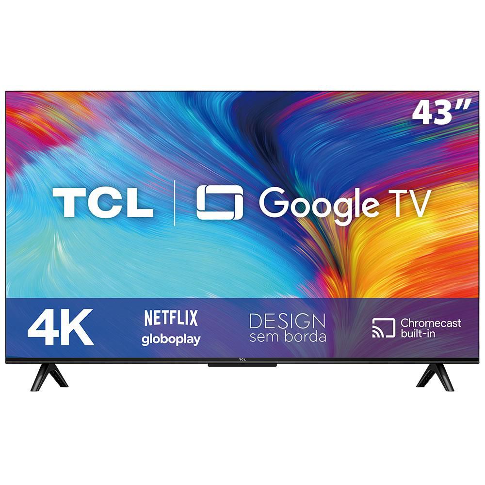 Smart TV LED 43" 4K TCL 43P635 HDR, Wifi Dual Band, Bluetooth, Controle ...