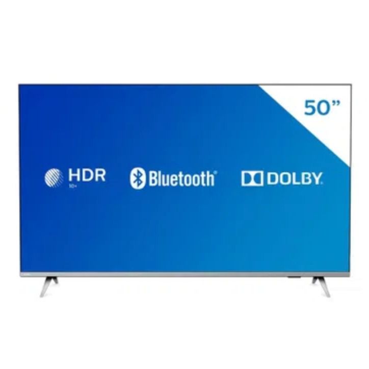 Smart TV Philips 50 Polegadas 50PUG6654/78 Ultra Slim 4K UHD LED Prata ...