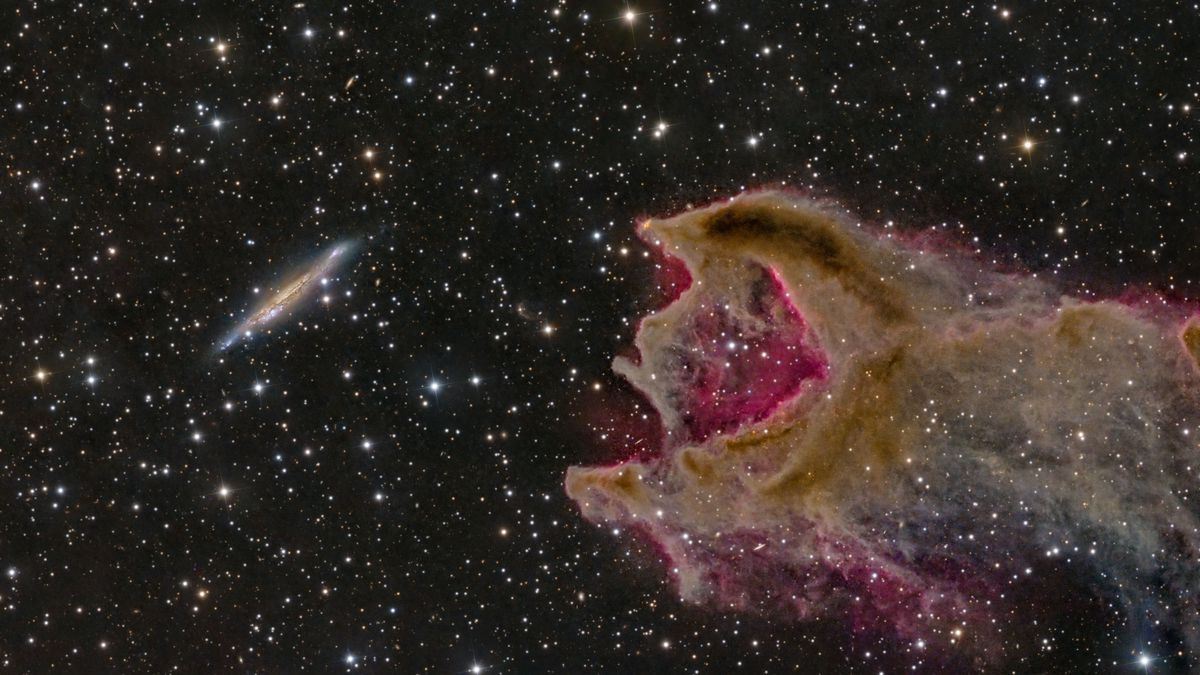 Destaque da NASA: "monstro" cósmico devora galáxia na foto astronômica ...
