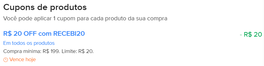 Cupom Mercado Livre: R$ 20 OFF em compras a partir de R$ 199 - Canaltech Ofertas