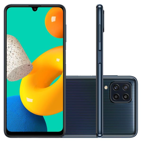 Smartphone Samsung Galaxy M32, 128GB, 6GB RAM, Câmera Quádrupla 64MP, Tela Infinita 6.4, Preto ...