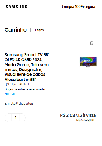 Samsung Smart TV 55" QLED Q65D 4K 2024 Modo Game | CUPOM - Canaltech ...