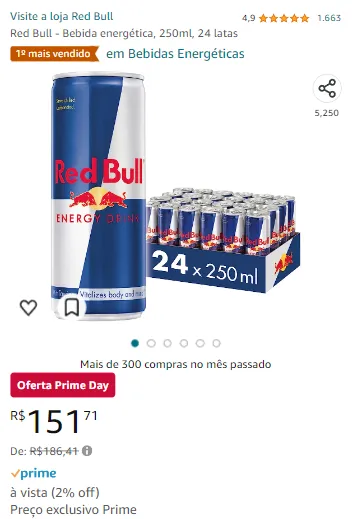 Energético Red Bull Energy Drink, 250ml (24 latas) [EXCLUSIVO AMAZON ...