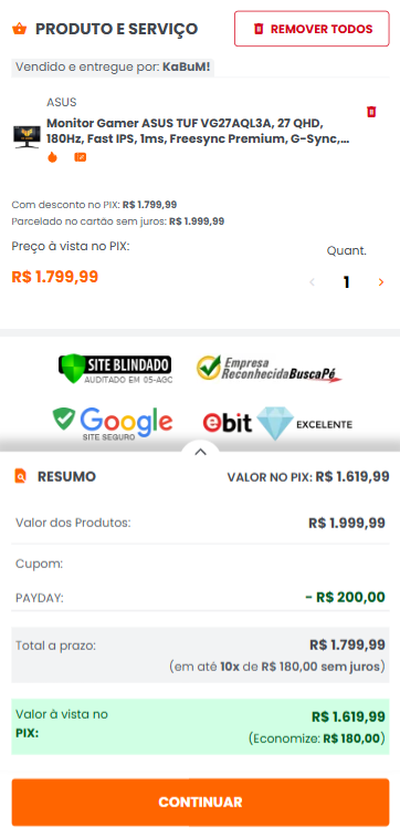 Monitor Gamer ASUS TUF, 27", QHD, 180 Hz, Fast IPS, 1ms, Freesync Premium, G-Sync, 130% sRGB ...