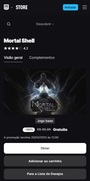 Jogo Mortal Shell - PC - Canaltech Ofertas