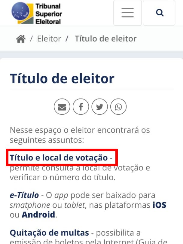 Como Consultar O Número Do Título De Eleitor E O Seu Local De Votação