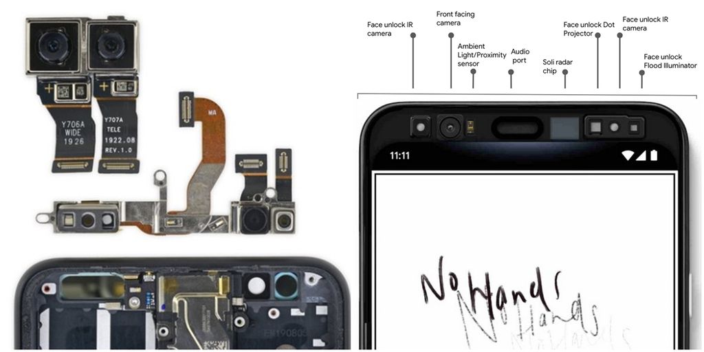 Raio-X do Pixel 4 revela dois novos chips e o sistema de radar Soli ...