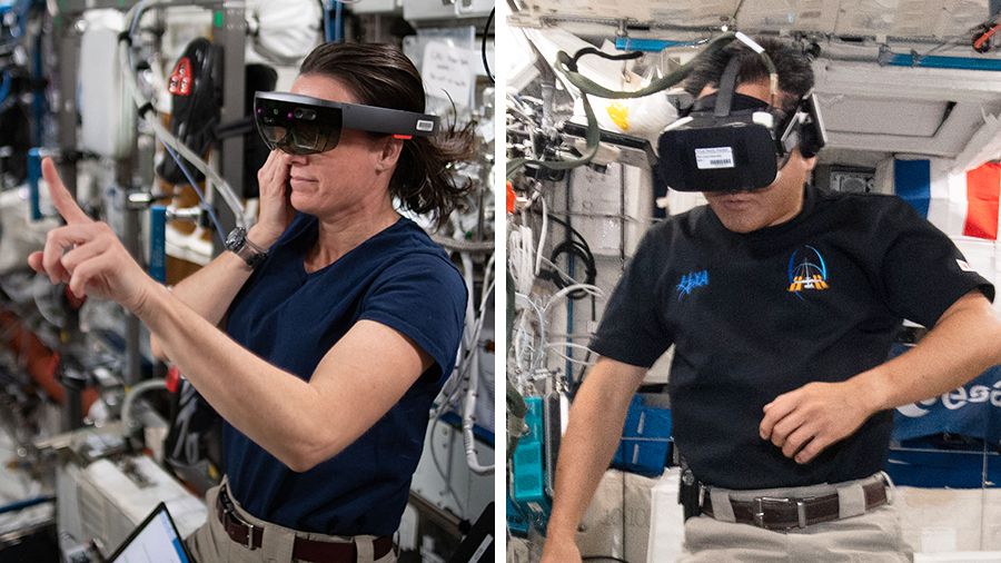 Astronautas usam realidades aumentada e virtual para fazer pesquisas na ...