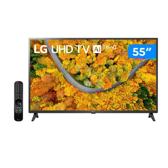 Smart TV 55” Ultra HD 4K LED LG 55UP7550 - 60Hz Wi-Fi e Bluetooth Alexa ...