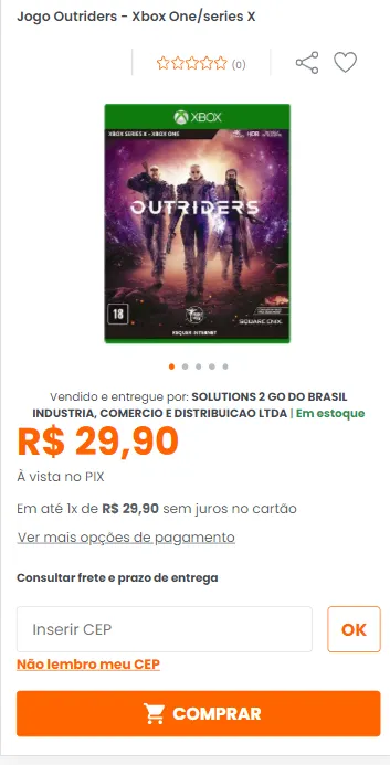 Jogo Outriders - Xbox One/series X - Canaltech Ofertas