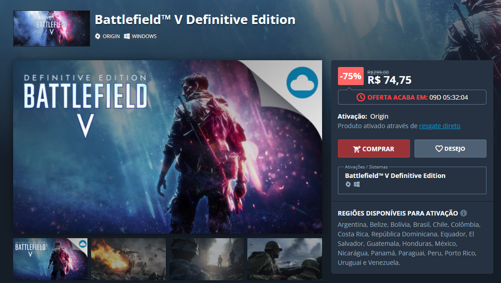 Battlefield™ V Definitive Edition - PC - Canaltech Ofertas