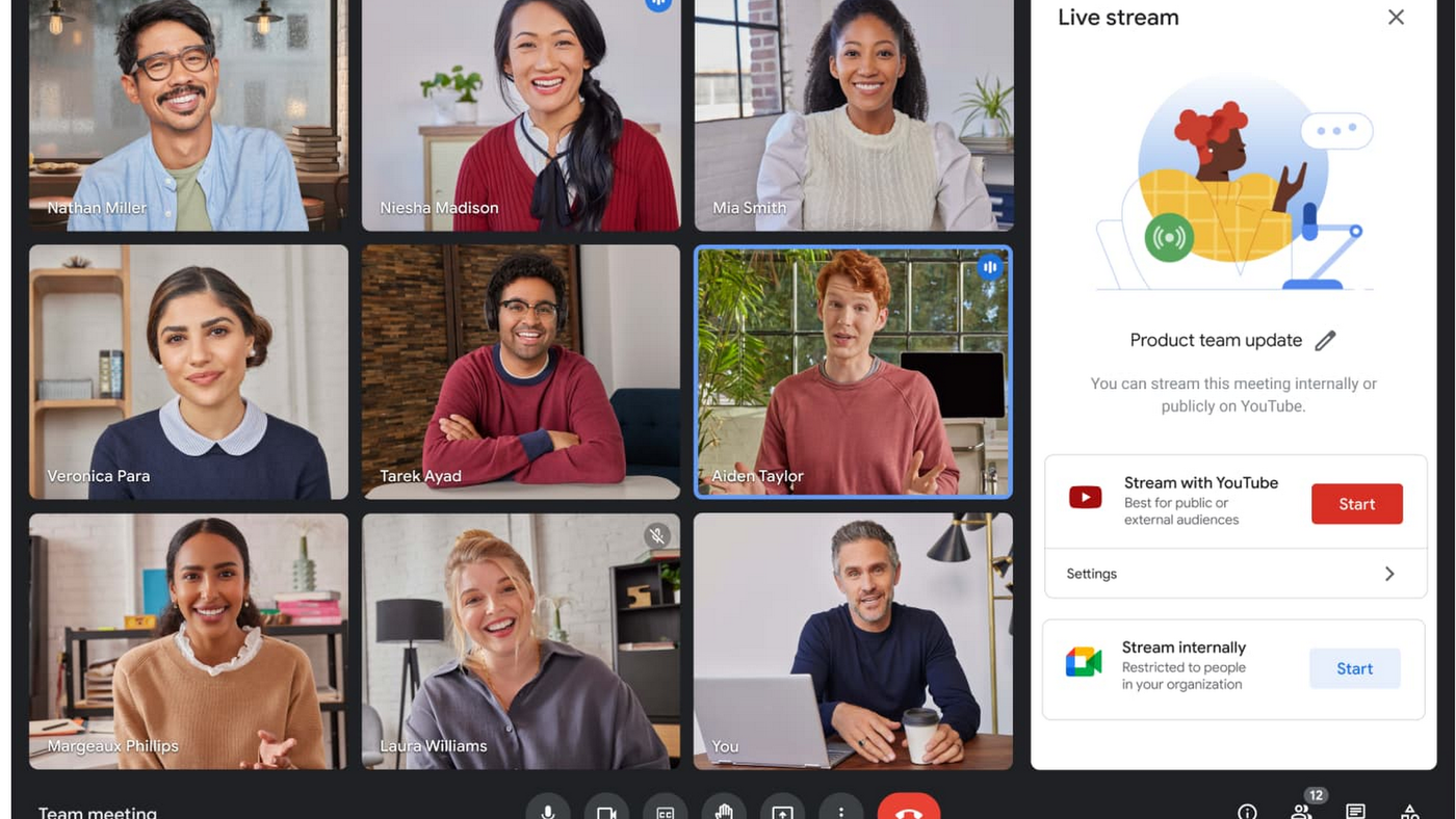 Google Meet começa a permitir transmissão de reuniões ao vivo no ...