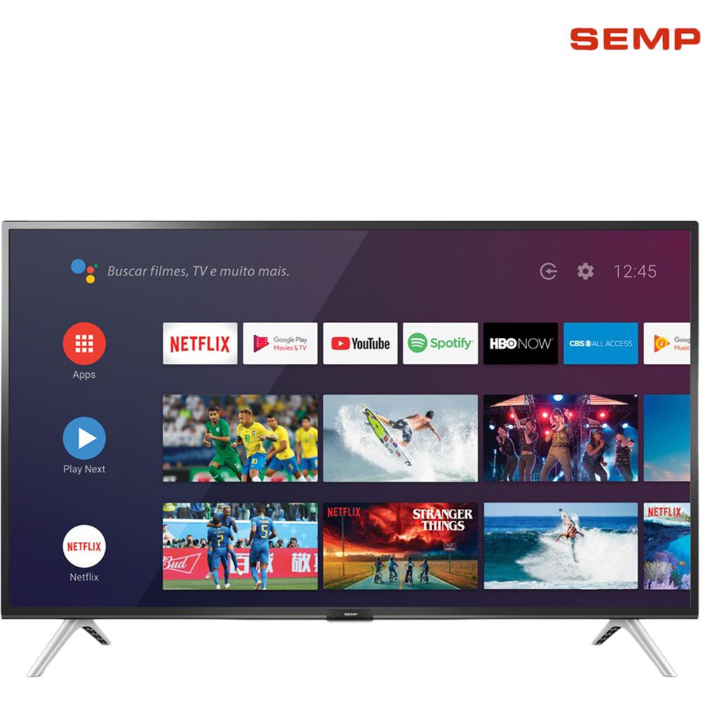 Smart TV Android 43" Semp 43S5300 Full HD com Conversor Digital Wi-Fi 1 ...