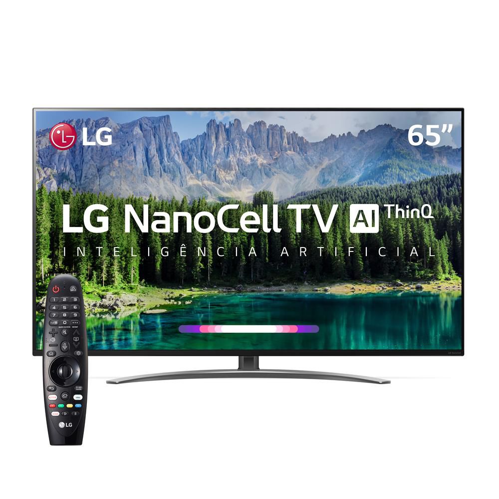 Smart TV LED 65" UHD 4K LG 65SM8600PSA NanoCell, ThinQ AI Inteligência ...