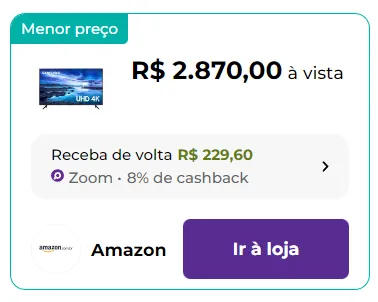 Smart TV LED 60" 4K UHD Samsung UN60AU7700 - Wifi, HDMI, USB [CASHBACK ...