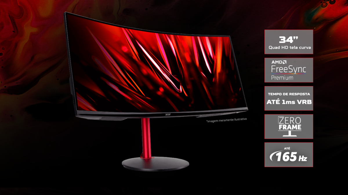 Acer lança no Brasil novos monitores gamers ultrawide e opções para ...
