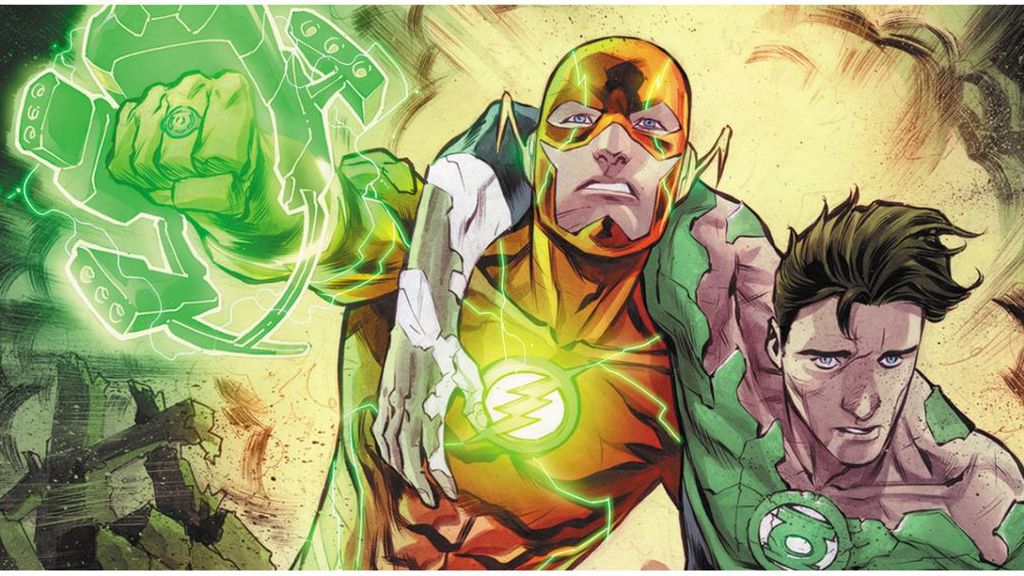 Flash consegue criar construtos parecidos com os dos Lanternas Verdes ...