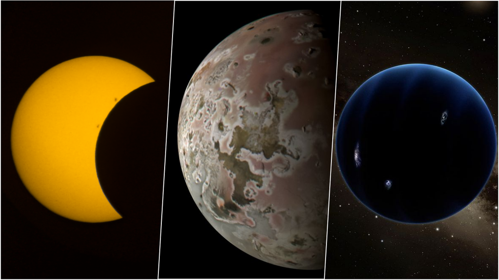 O céu não é o limite! | Fotos do eclipse solar, lua Io, Planeta 9 e ...