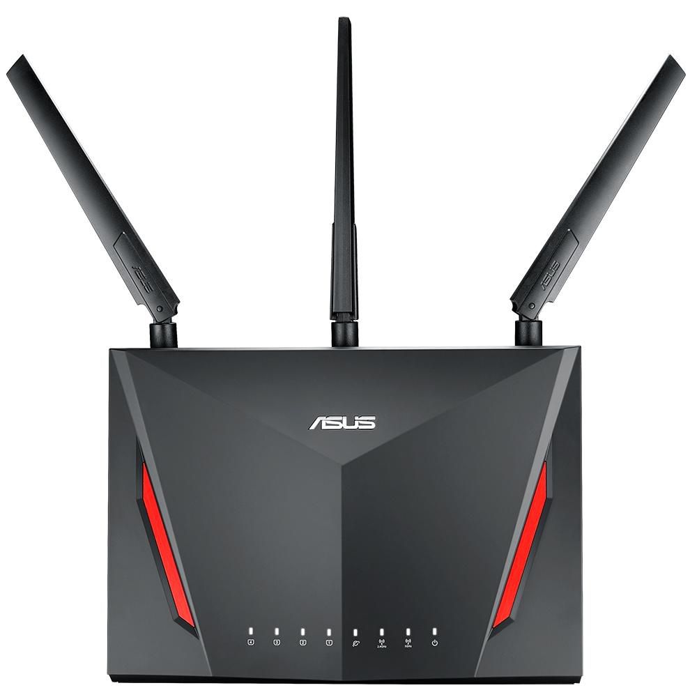 Roteador Gamer Wireless ASUS RT-AC86U, Dual band AC2900Mbps, AiMesh, 3 ...