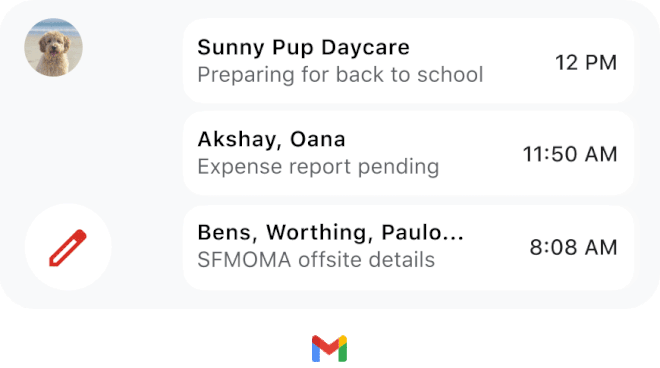Gmail ganha widget novo e Google Meet agora funciona no modo miniatura ...