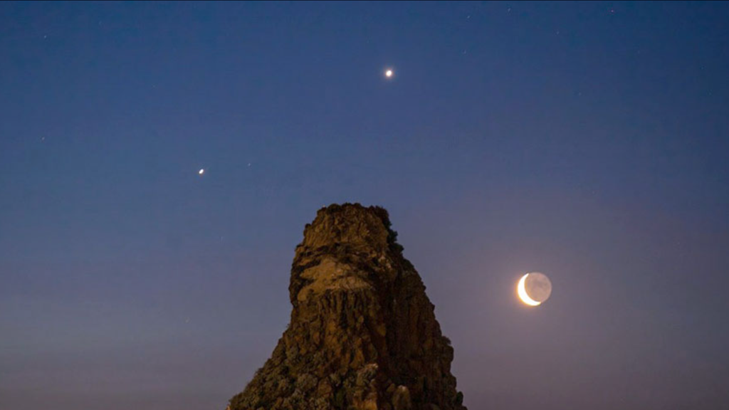 Destaque da NASA: Júpiter, Vênus e Lua brilham na foto astronômica do ...